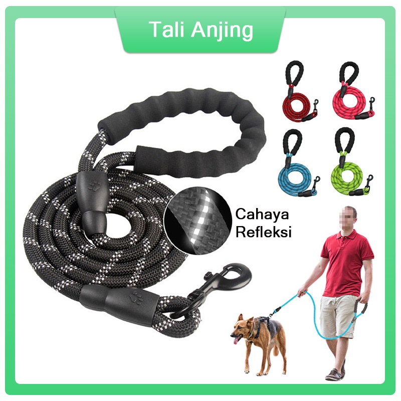 Jual Tali Anjing Leash Rope 1.5 meter Tali Tuntun Harnes Rantai Anjing ...
