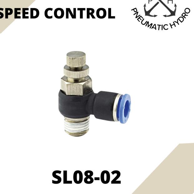 Jual Fitting push in pneumatic SPEED CONTROL SL08-02 | Shopee Indonesia