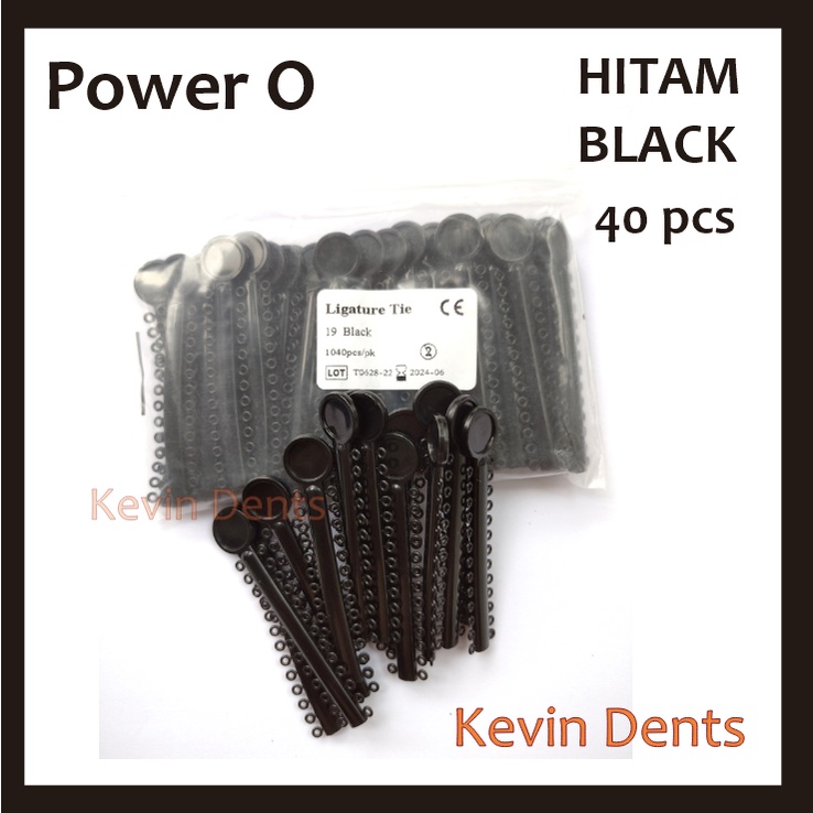 Jual Karet Behel Power O Creative, 1pak warna Hitam, Black. Orthodontic ...