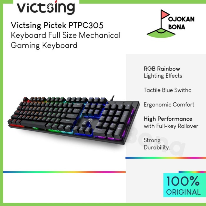 Jual Mudah Victsing Pictek Keyboard Gaming Rgb Keyboard Mechanical ...