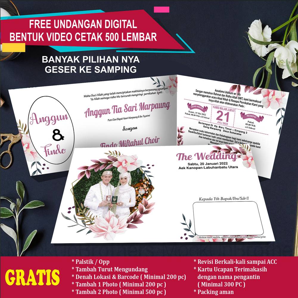 Jual Undangan Pernikahan Nikah Murah Unik Undangan Rustik | Shopee ...