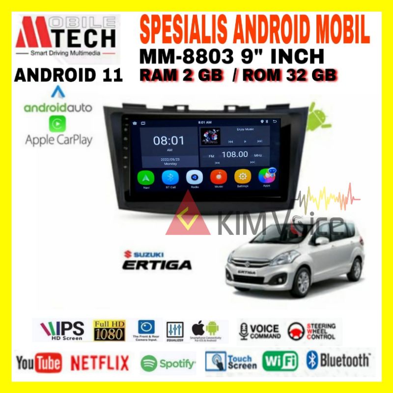 Jual Head Unit Android Mtech 9 inch OEM Suzuki Ertiga / Swift 2012-2018 Soket Plug & Play ...