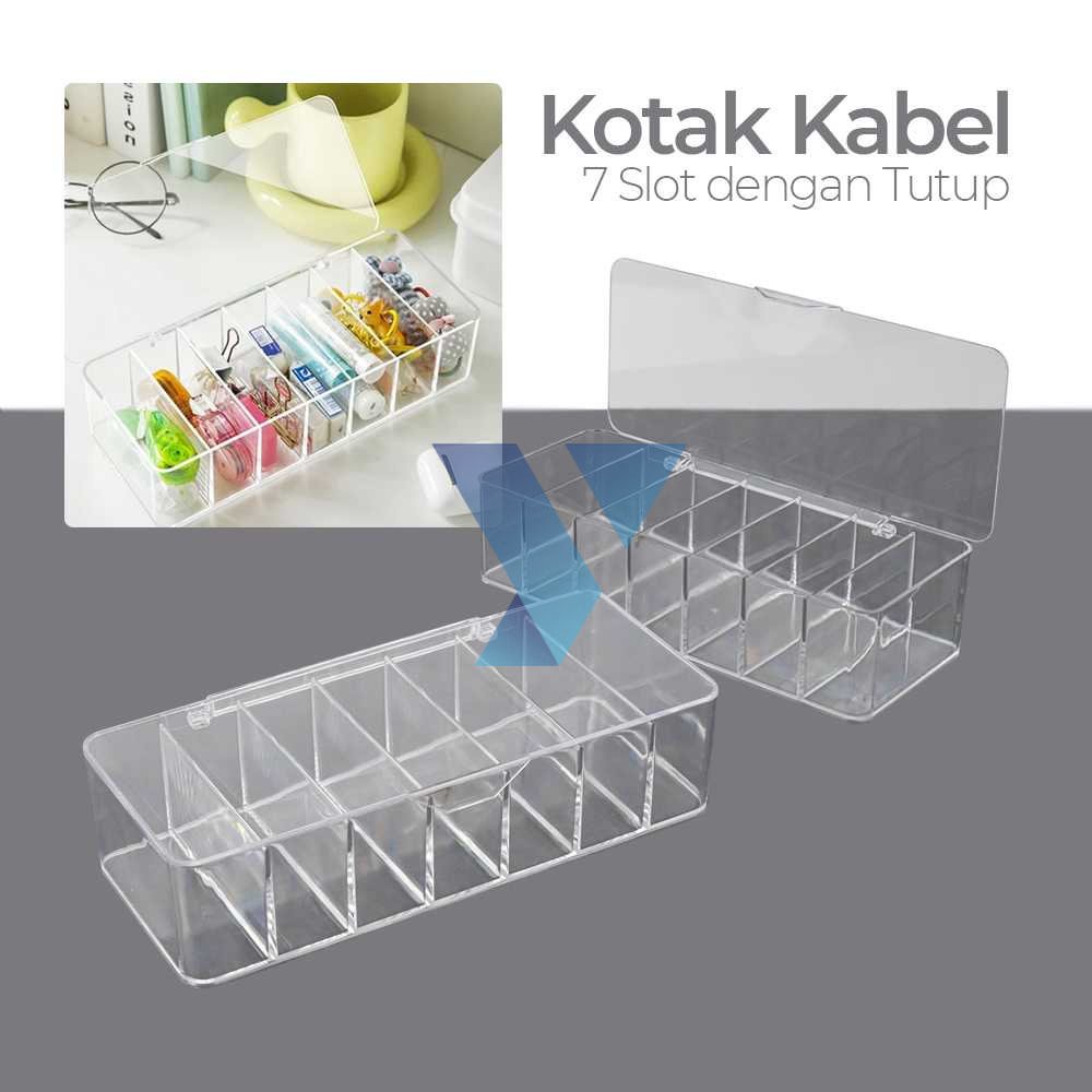 Jual BNBS Kotak Kabel Organizer Cable Storage Box 7 Slot with Cover BN ...
