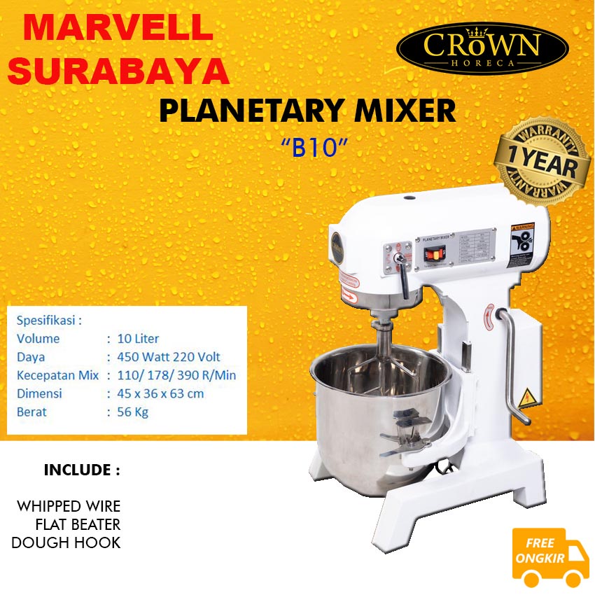 Jual Planetary Mixer Crown B10 / B-10 Planetary Mixer - CROWN HORECA ...