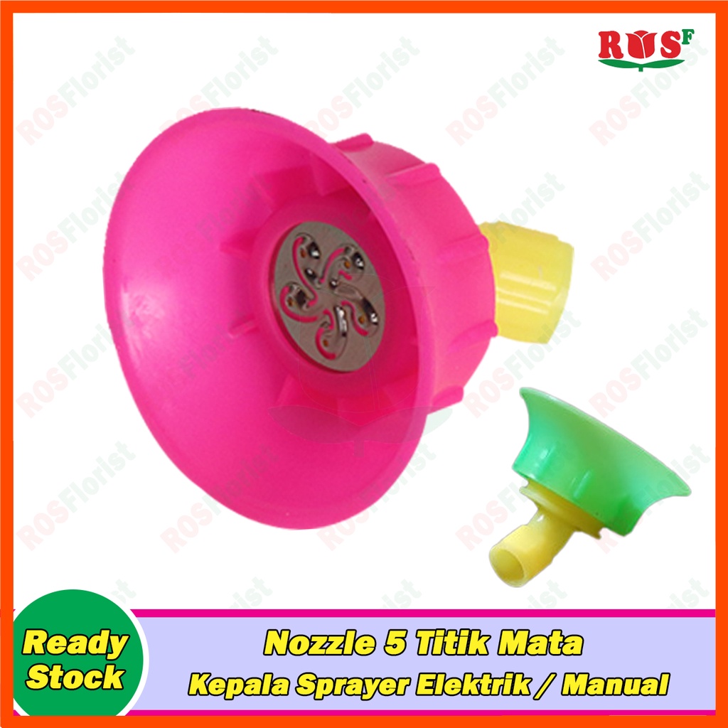 Jual Kepala Nozzle 5 Titik Mata Anti Angin Sprayer Semprotan Spuyer ...