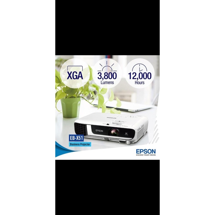 Jual Projector Epson EB-X51 XGA 3800 Lumens 3LCD | Shopee Indonesia
