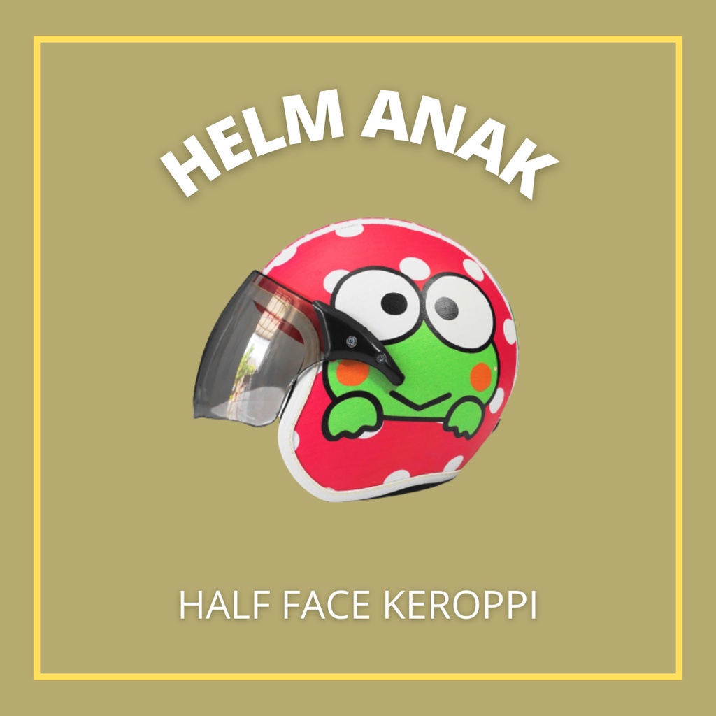 Jual GI Helm Karakter Anak Model HALF FACE Keroppi 3-7 Tahun | Shopee ...