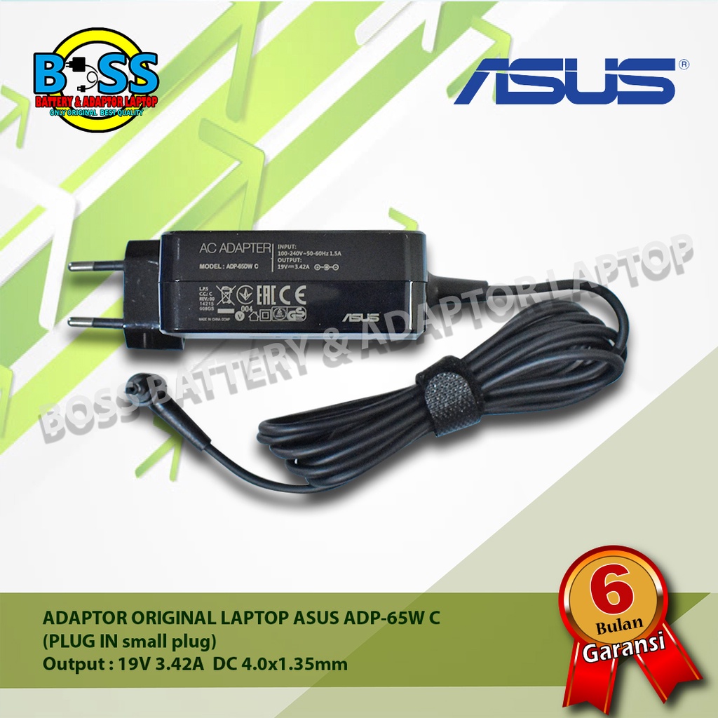 Jual Adaptor Original Asus 19V - 3.42A Plug In DC 4.0*1.35 mm | Shopee ...