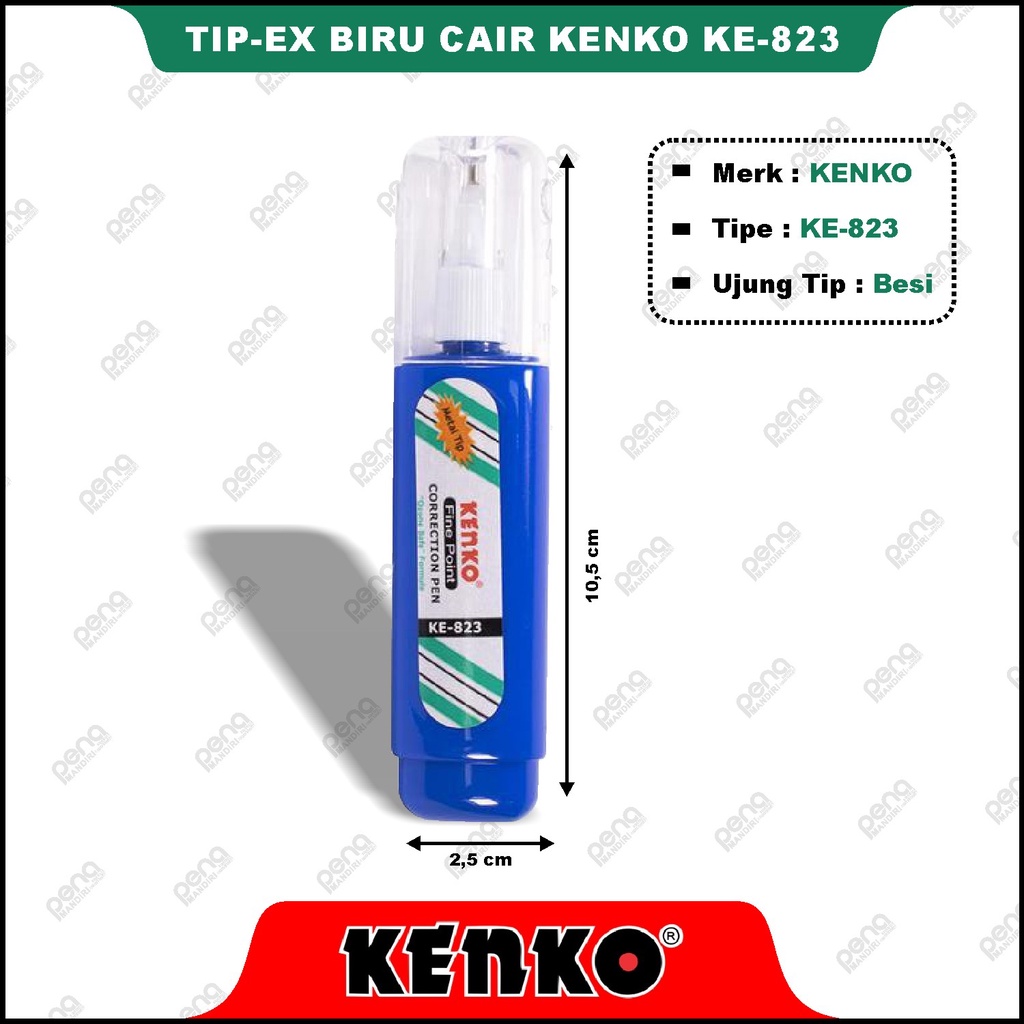 Jual Tip-Ex Biru Cair Kenko ( Correction Pen KE-823 ) | Shopee Indonesia