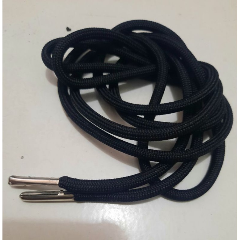 Jual Tali hoodie hitam poliyester 6mm panjang 130cm | Shopee Indonesia