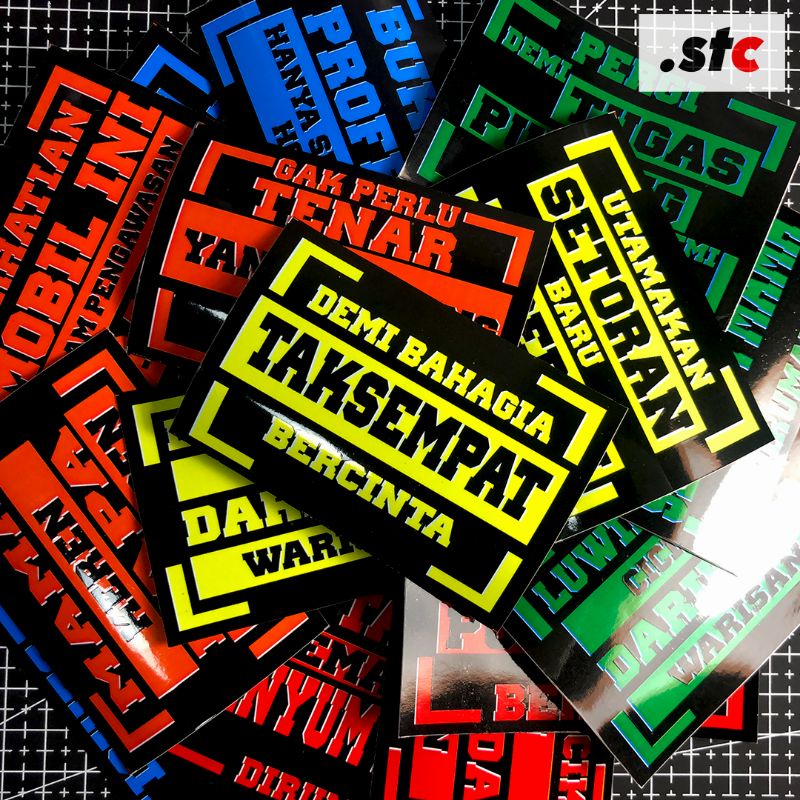 Jual dapat 15 lmbr stiker kata-kata sticker Mobil sticker Motor helm ...