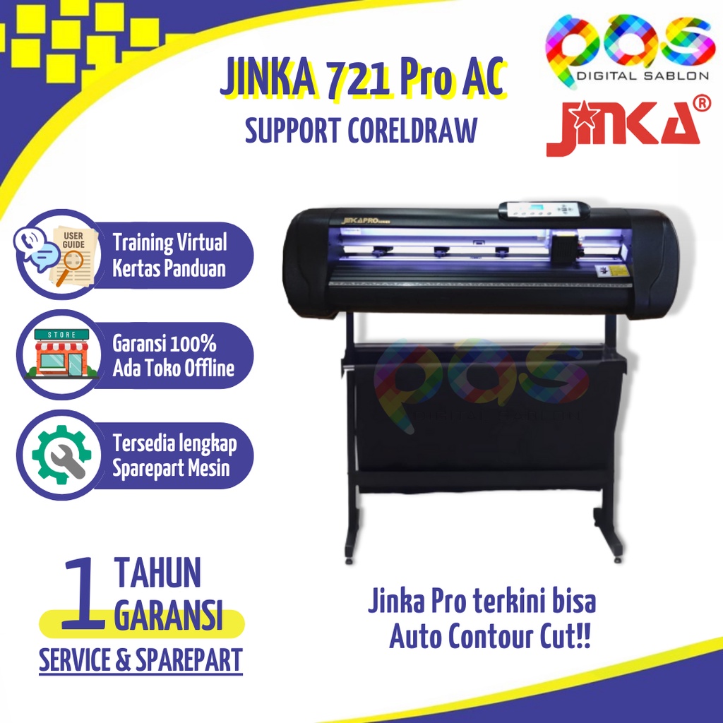 Jual Mesin Cutting Stiker JINKA 721 PRO AC / Auto Contour Cut Otomatis ...