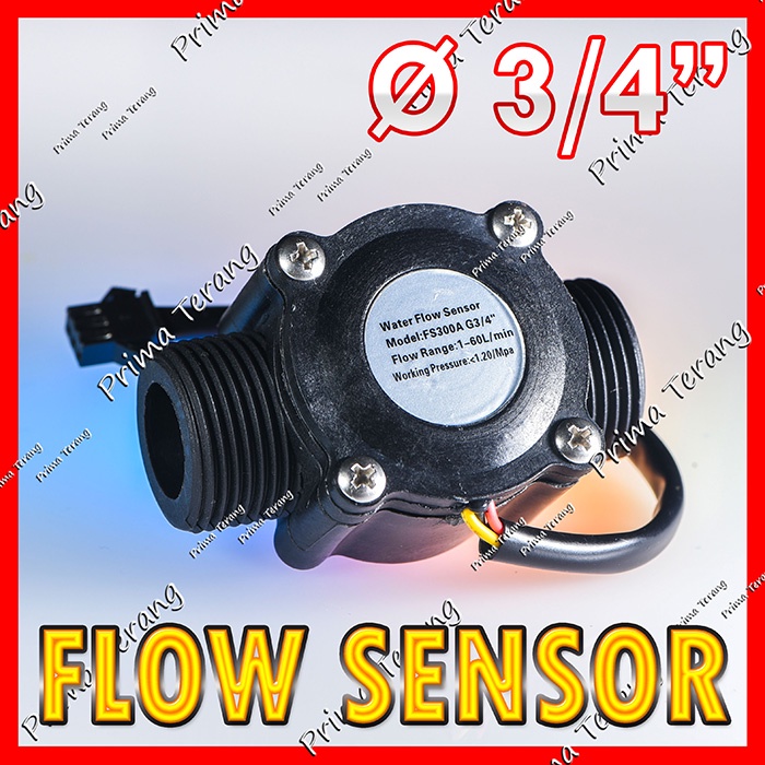 Jual Flow Sensor 3/4" Flow Meter 3/4 Inch Water Flowsensor Lurus ...