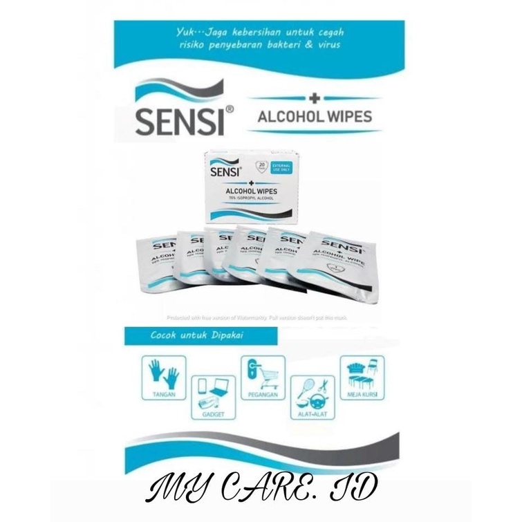 Jual LynCare Sensi WIPE / Alcohol Wipes 70% Isopropyl Alcohol / Tisu ...