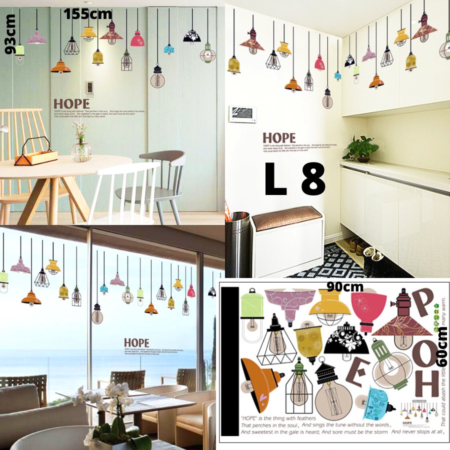 Jual WALLSTICKER LAMP LAMPU HOPE GANTUNG WALSTIKER WALLSETIKER SETIKER ...