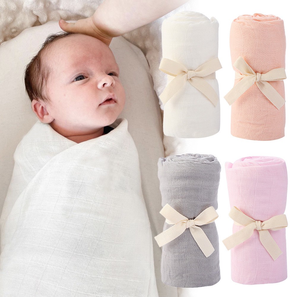 Jual 105x105 Kain Bedong Pastel Muslin Polos Bayi Baby Swaddle Muslin ...