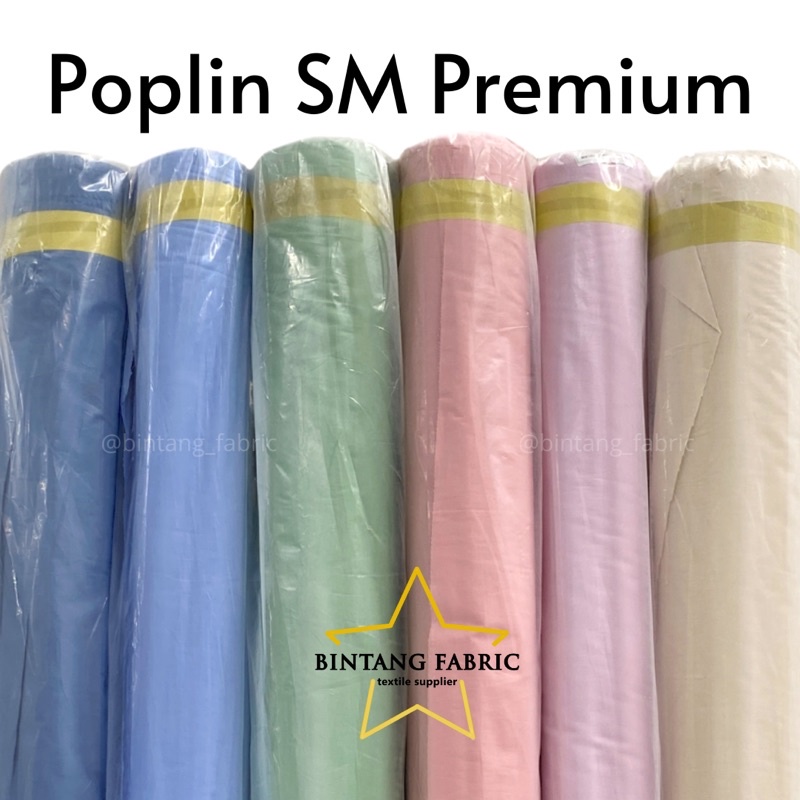 Jual 1 Rol Bahan Kain Poplin Premium SM ± 60 yard | Shopee Indonesia