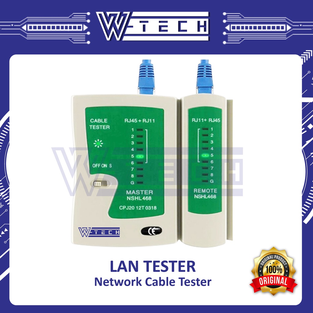Jual LAN TESTER W-TECH ( FREE BATERAI ) | Shopee Indonesia