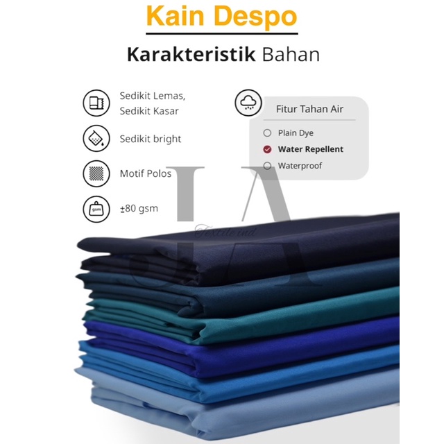 Jual KAIN PARASUT POLYESTER DESPO PREMIUM WATER REPELLENT | Shopee ...