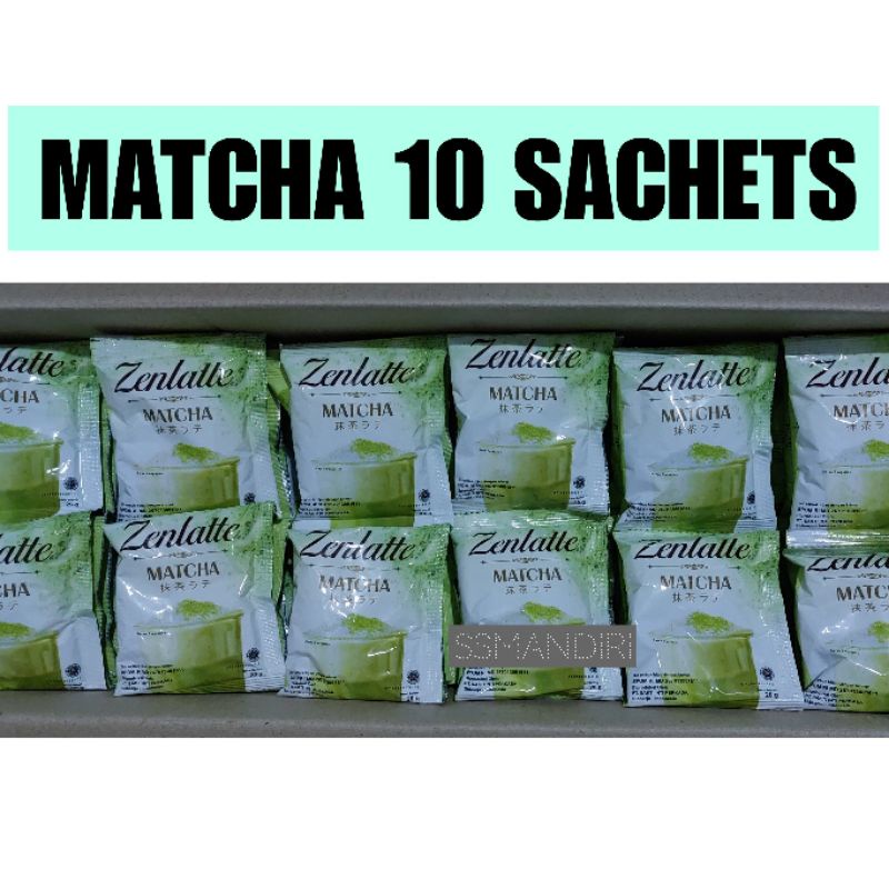 Jual Zenlatte Matcha 10 sachet / 1 Renteng / 1 Renceng Expired 2024 ...