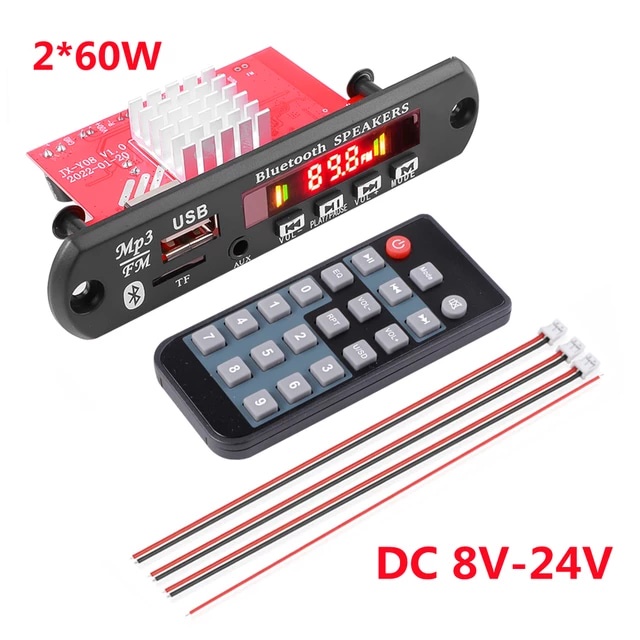 Jual Jx-y08 12V Amplifier Mp3 Decoder Papan 2X65W Bluetooth Kompatibel ...