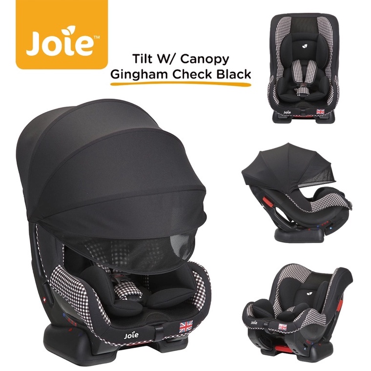 Jual Car Seat Joie Tilt with Canopy Gingham Chek Black / Dudukan Mobil ...
