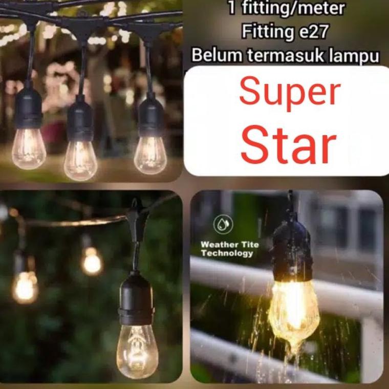 Jual "GAB.18Oc22g" KABEL FITTING LAMPU GANTUNG E27 10 METER 10 FITTING ...
