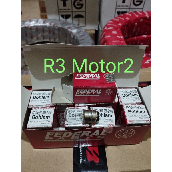 Jual Bohlam/Lampu depan Dop Depan 12V 25W Federal K1 all bebek/cub all ...