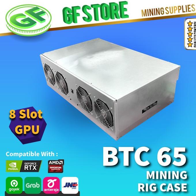 Jual Mining Rig Case Btc65 With Cpu & Psu - Casing Gpu Mining Riserless ...