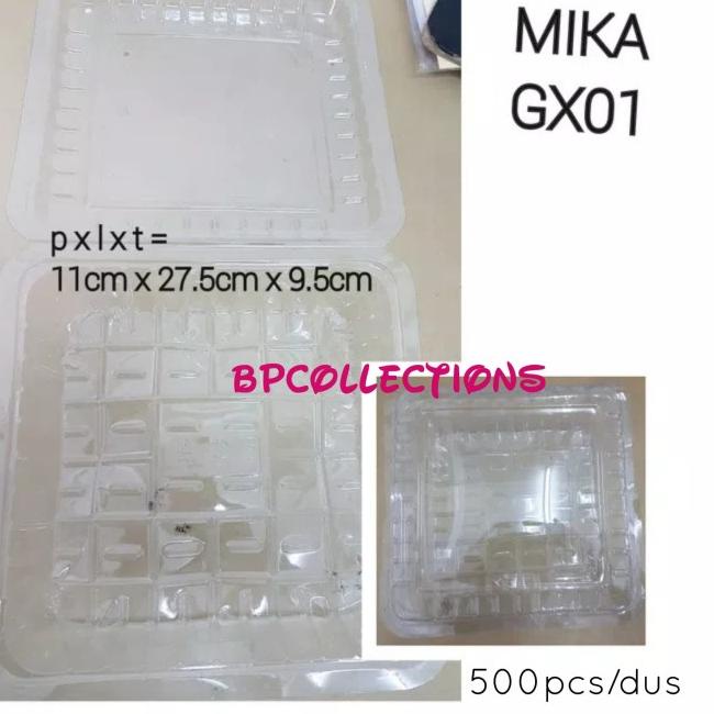 Jual ー RKE 50pcs Mika Box Gx01 Jumbo Gosyen mika plastik bening kotak Kue ECER Kemasan Baru ...