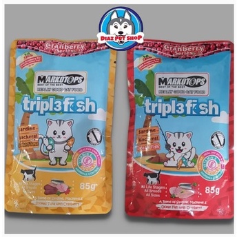 Jual MARKOTOP POUCH TRIPLE FISH ALL VARIAN /WETFOOD CAT | Shopee Indonesia