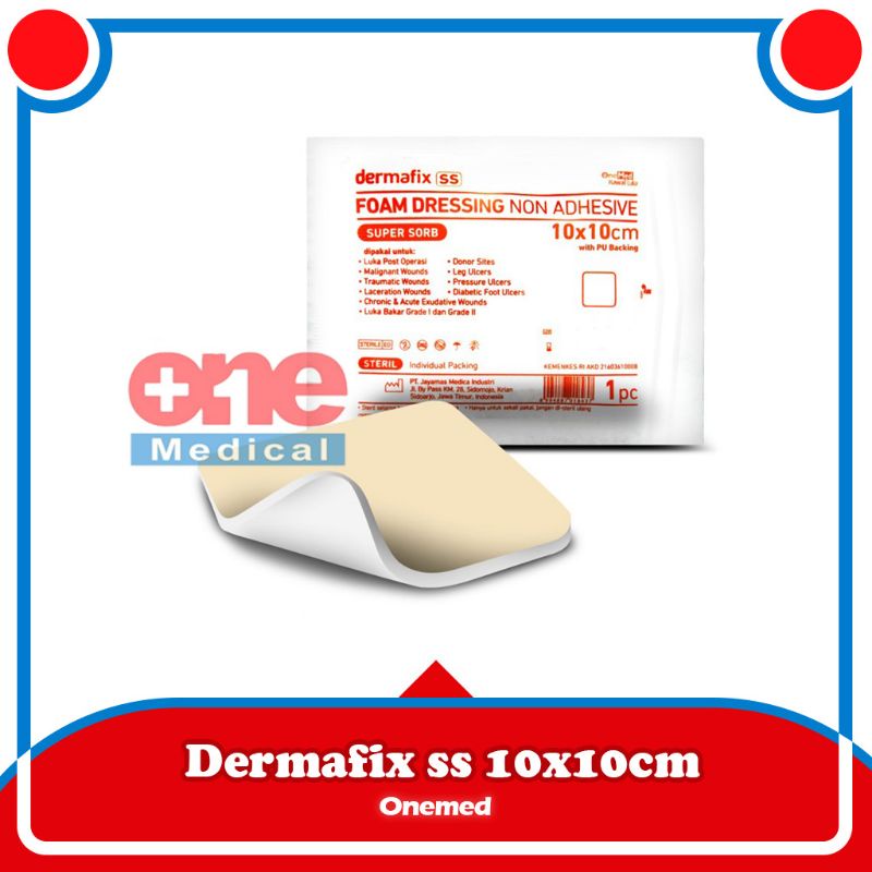 Jual Dermafix SS Plester Pembalut Luka Silikon | Foam Dressing 10cm x ...