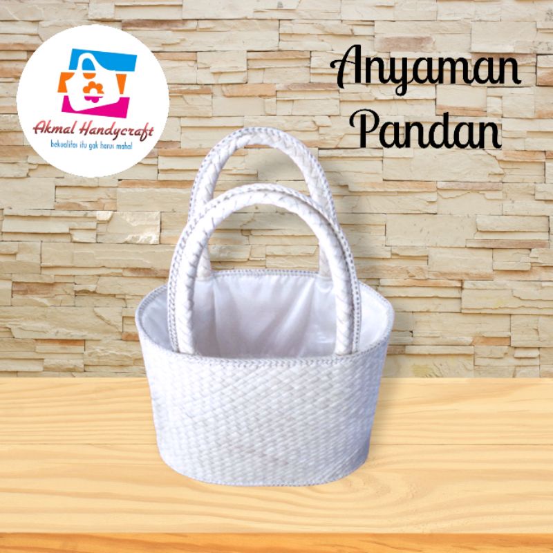 Jual Tas Anyaman Pandan |Tas Pandan Natural Color Set 3 | Shopee Indonesia