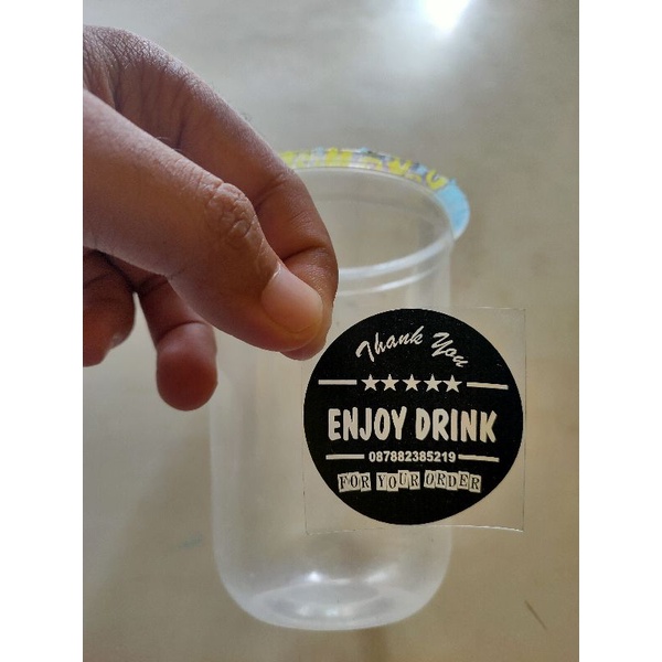 Jual Stiker Transparan Gelas Cup Gelas Minuman | Shopee Indonesia