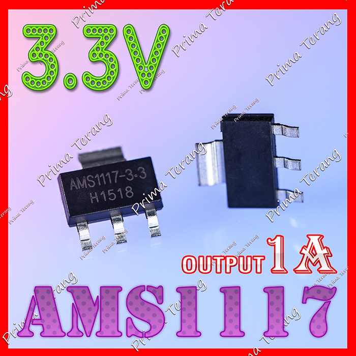 Jual AMS1117 3.3V 1A Fixed Voltage Regulator SOT-223 AMS1117-3.3 | Shopee Indonesia