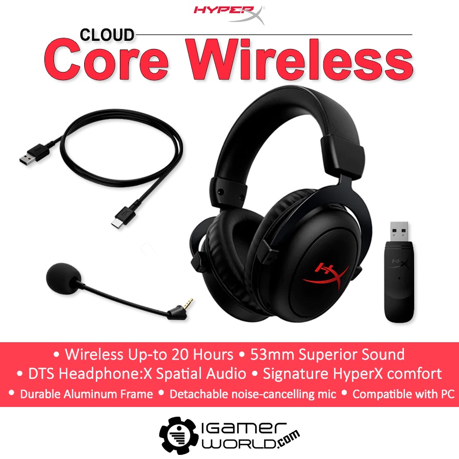 Jual HyperX Cloud Core Wireless Gaming Headset | Shopee Indonesia