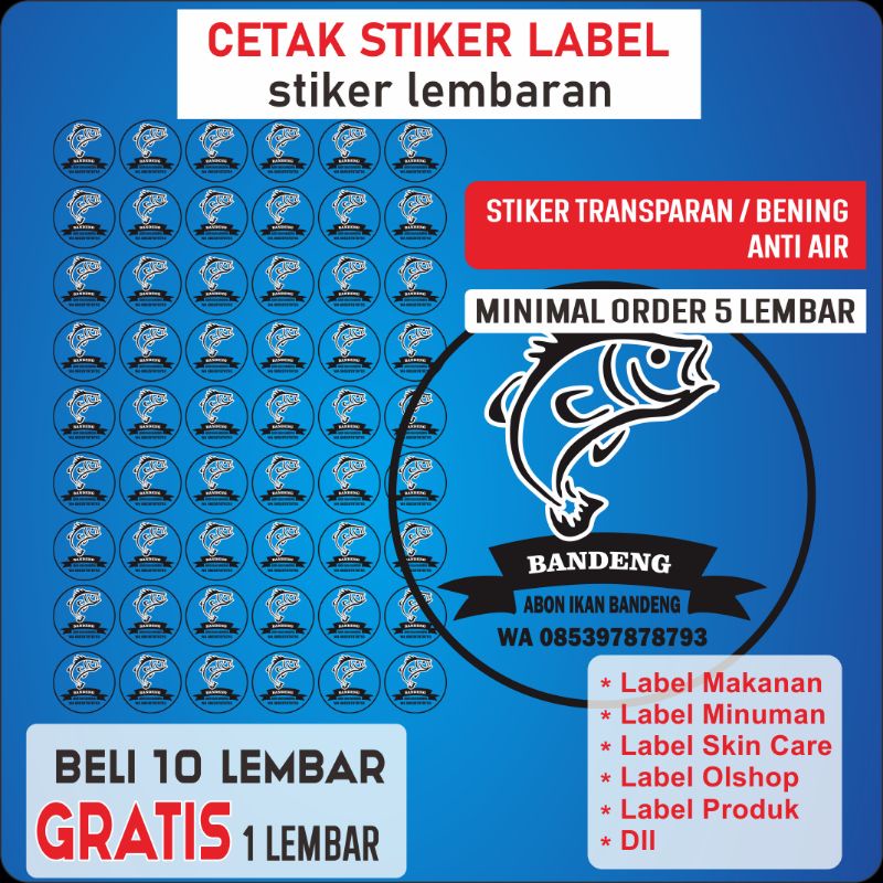 Jual STIKER TRANSPARAN BENING / STIKER LABEL KEMASAN | Shopee Indonesia
