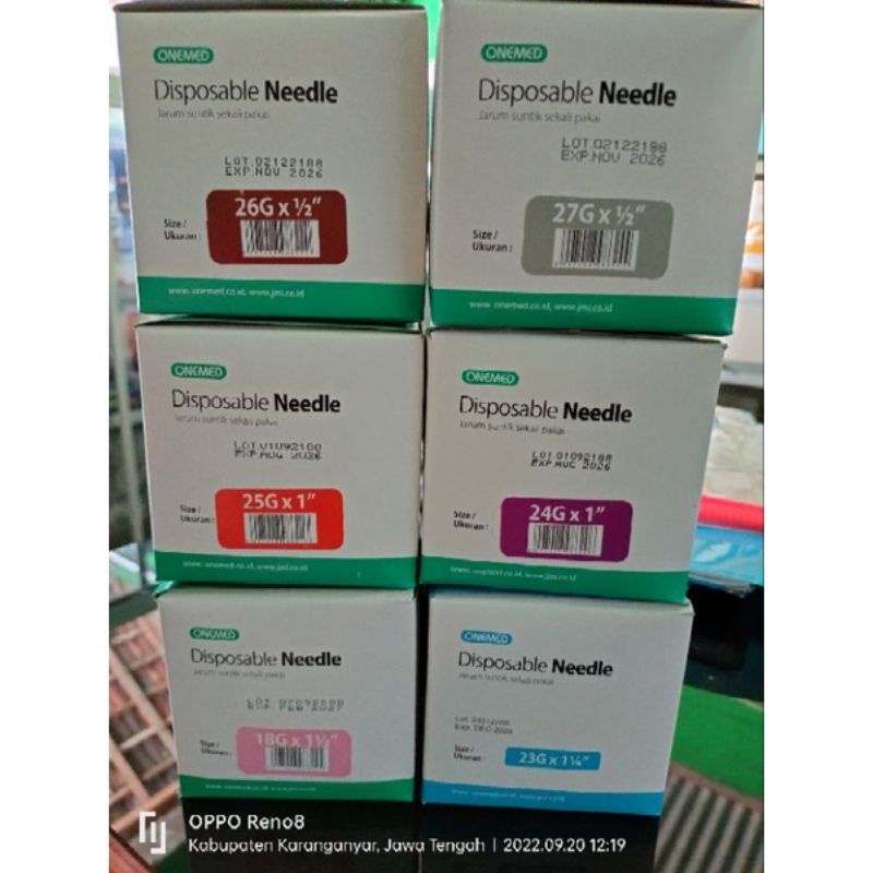 Jual Nedle 18g/23g/24g/25g/26g/27g onemed | Shopee Indonesia
