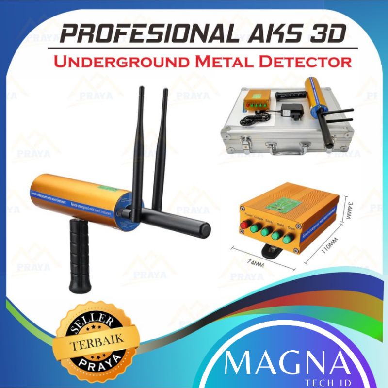 Jual AKS 3D METAL DETECTOR DETEKTOR LOGAM 2 ANTENA DUAL ANTENNAS WIDE ...