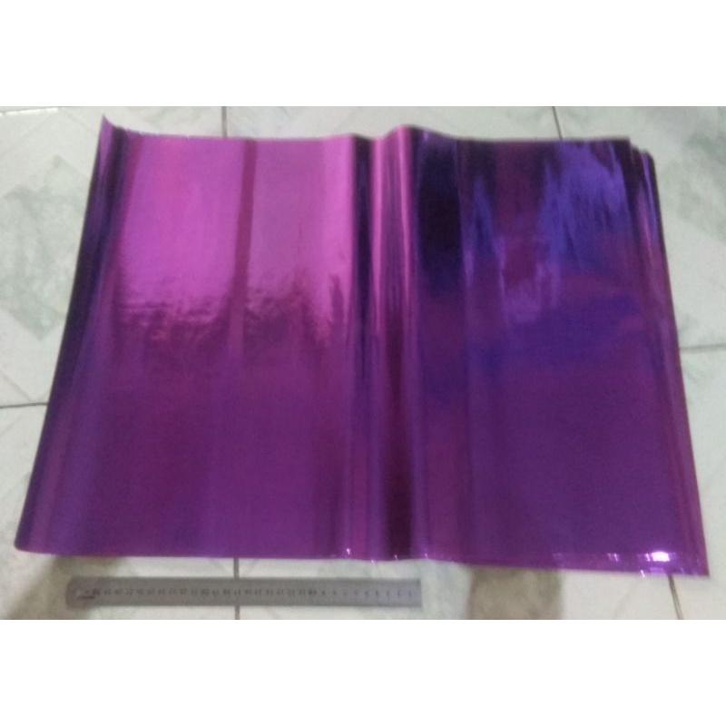 Jual ATK KERTAS KERAJINAN KADO KILAT KILAP BUNGKUS SAMPUL SATU WARNA ...