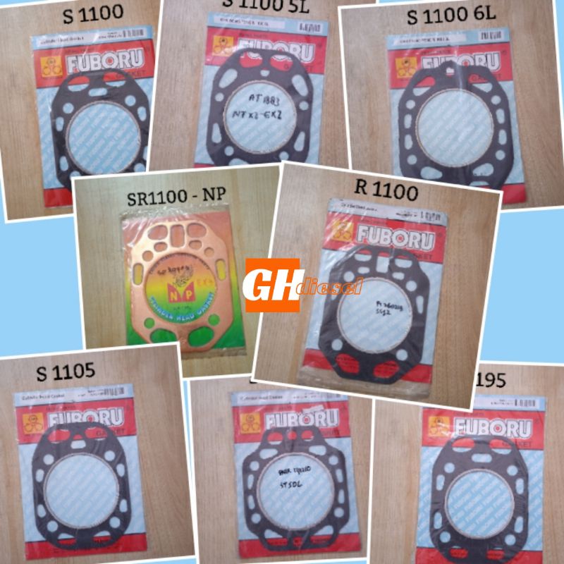 Jual Gasket head paking kop packing head mesin diesel S 1100 4H 5H 6H ...