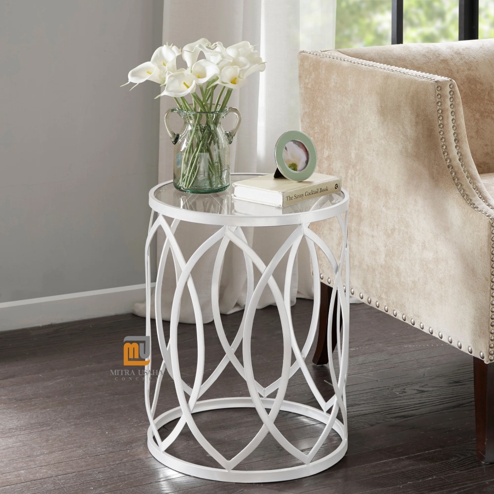 Jual Meja tamu, meja bulat minimalis, meja besi, meja sudut, side table ...