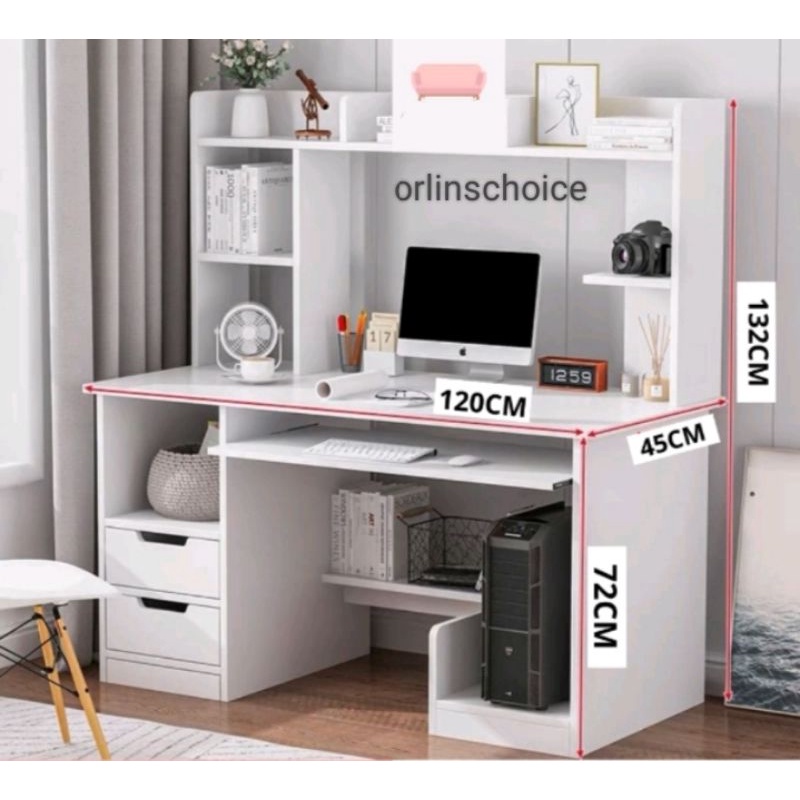 Jual Meja Belajar Meja Kerja Komputer Multifungsi Meja CPU | Shopee ...