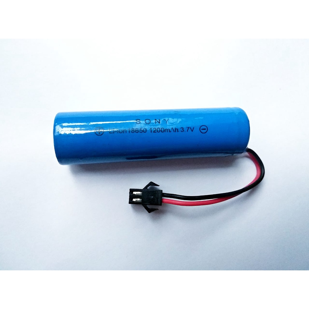 Jual Baterai Lithium 18650 3.7V 1200Mah SONY SOCKET HITAM real capacity ...