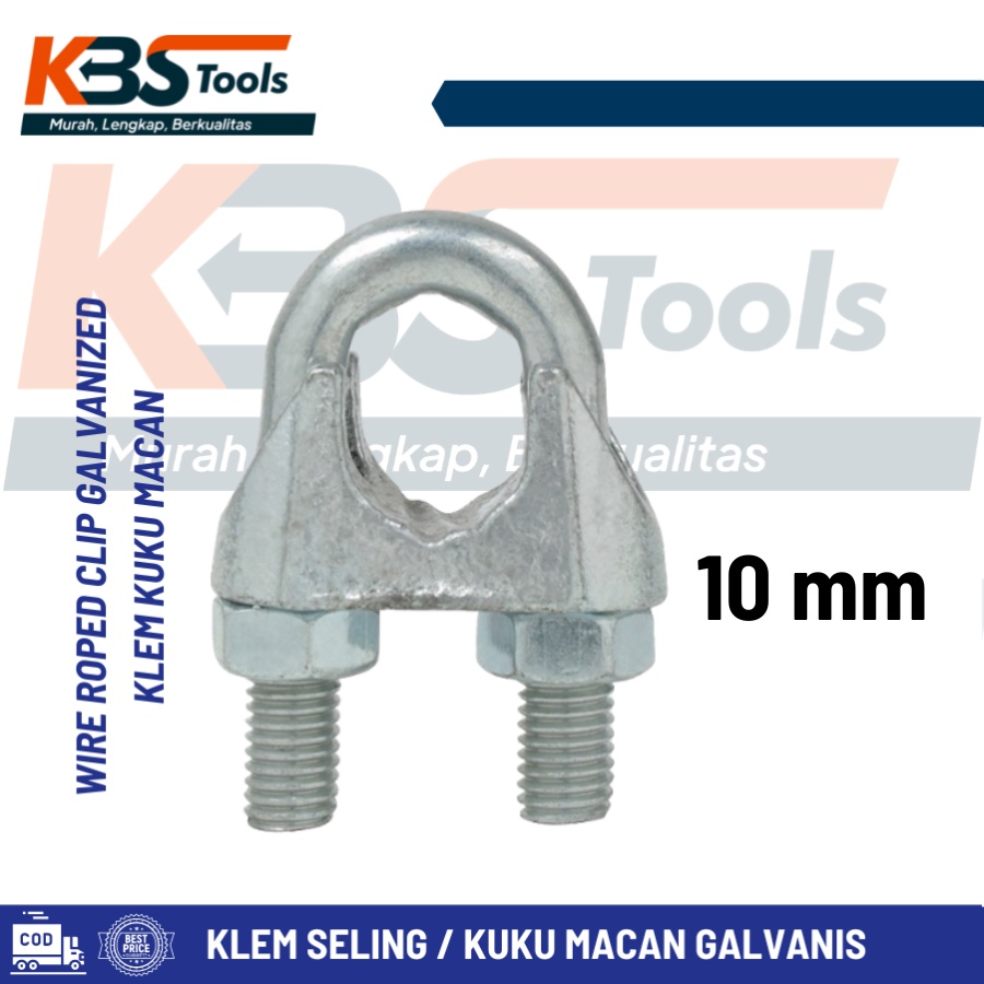 Jual Klem Seling 10mm - Clamp Sling Galvanis M10 - Kuku Macan 3/8 Inch ...