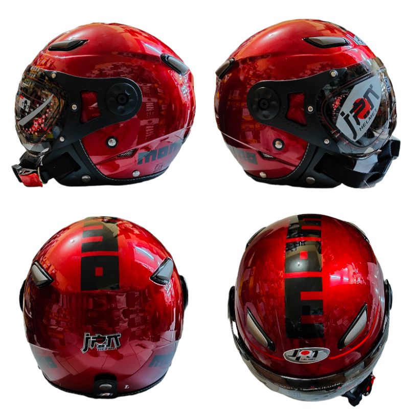 Jual Helm Retro Classic Jpn Momo Pilot Dof & Glossy | Shopee Indonesia