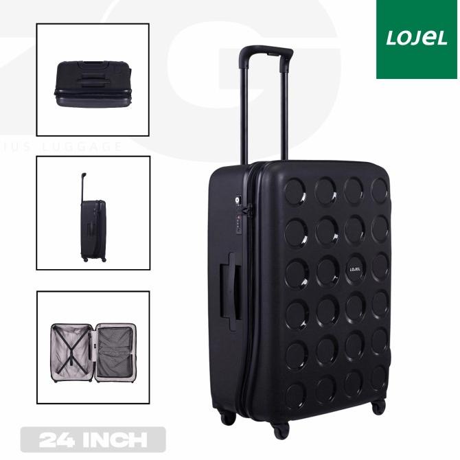 Jual Koper 24 Inch Lojel Vita Medium + Tsa Lock Original - Hitam ...