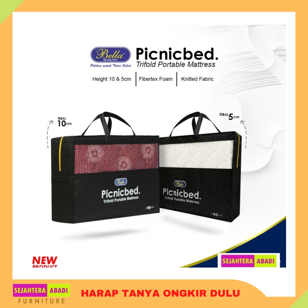 Jual kasur lipat, folding bed, portable matras, busa lipat tas picnic ...