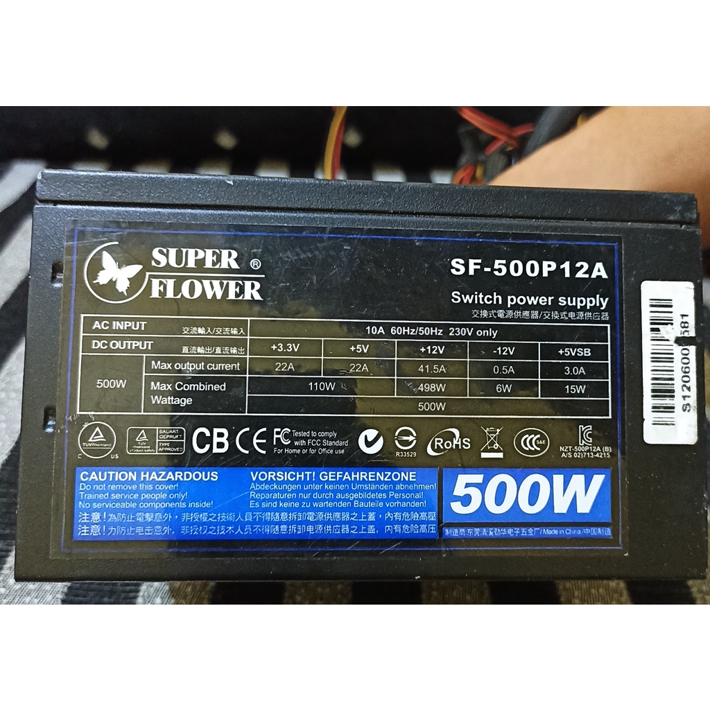 Jual PSU PowerSupply PURE 500WATT Super Flower - 500watt | Shopee Indonesia