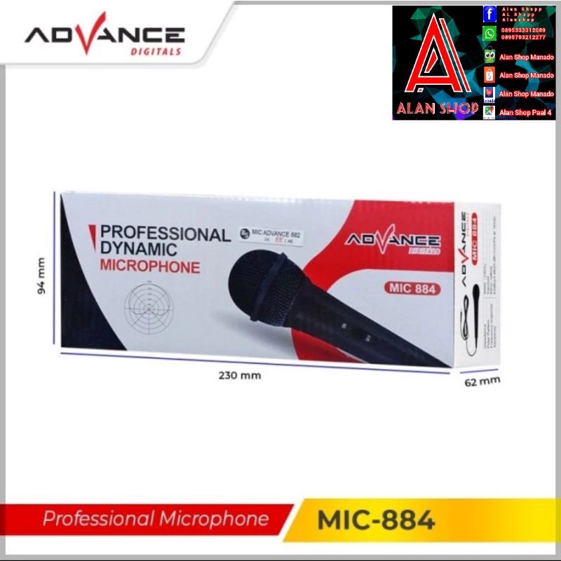 Jual MICROPHONE KABEL DAN WIRELESS ADVANCE | Shopee Indonesia